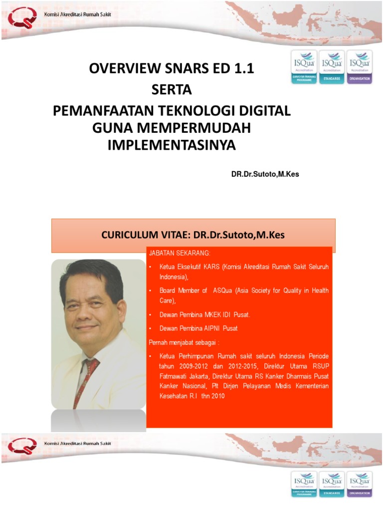 DR Sutoto - Overview Snars Dan Pemanfaatan I.T | PDF