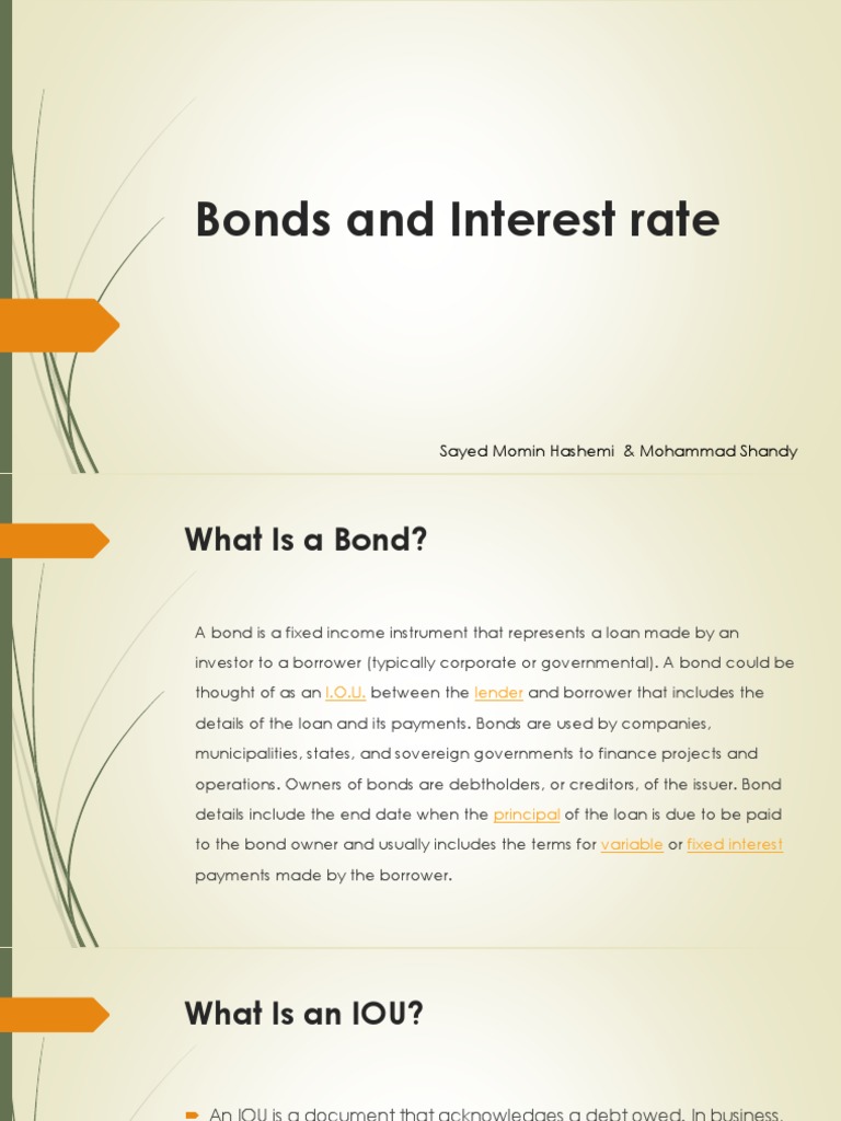 Bonds and Interest Rate | PDF | Bond Duration | Bonds (Finance)