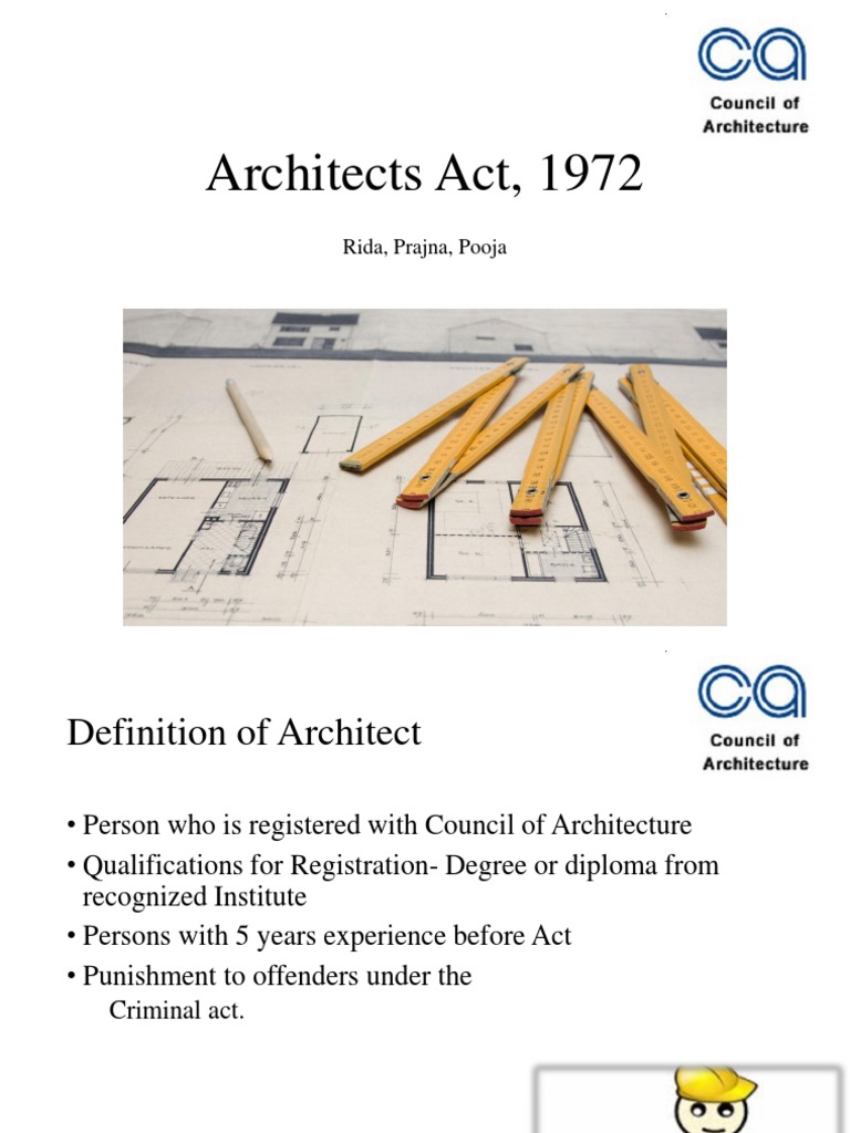 Overview of the Architects Act, 1972 | PDF | Government Information ...