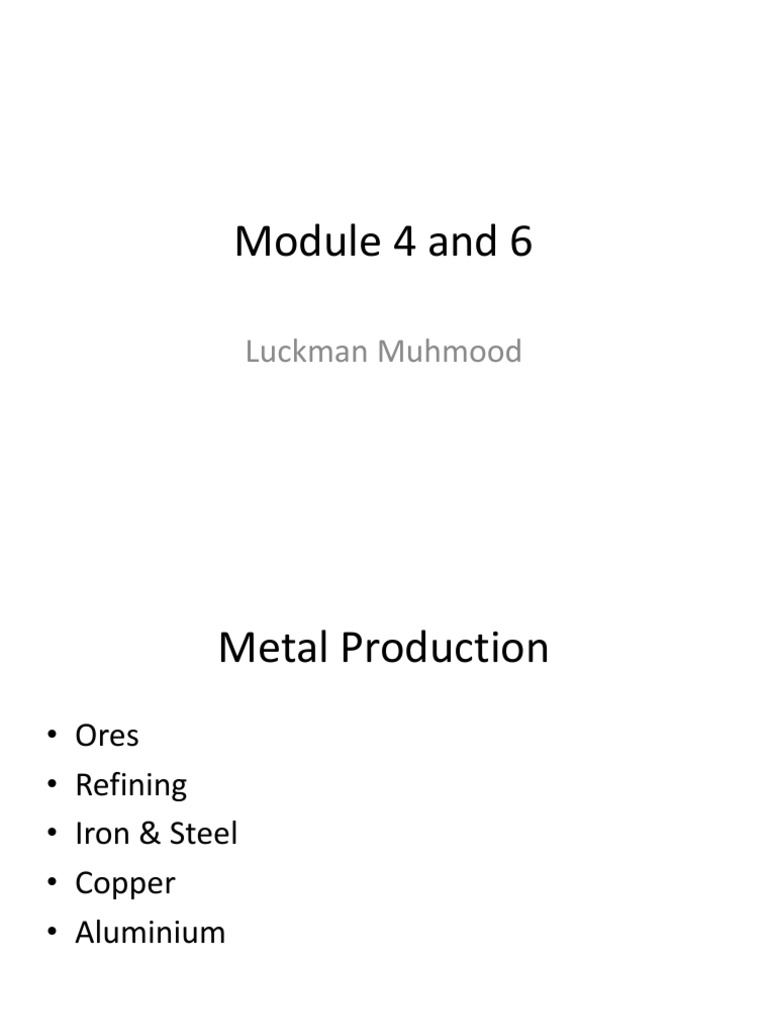 Module 4 and 6: Luckman Muhmood | PDF | Steel | Alloy