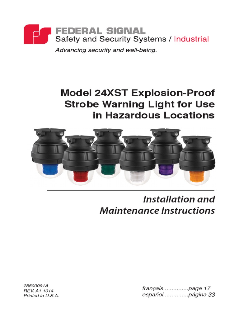 Federal Signal - Model 24XST (I&M) | PDF | Electrical Wiring | Electricity