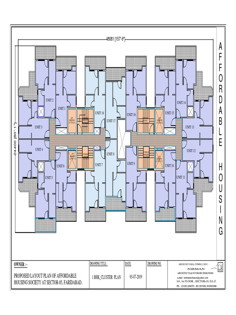 1 BHK Cluster Plan | PDF