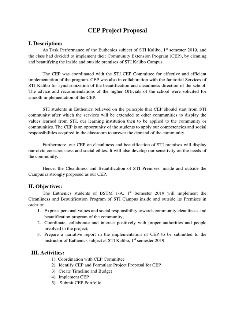 CEP Project Proposal | PDF | Education Theory | Communication