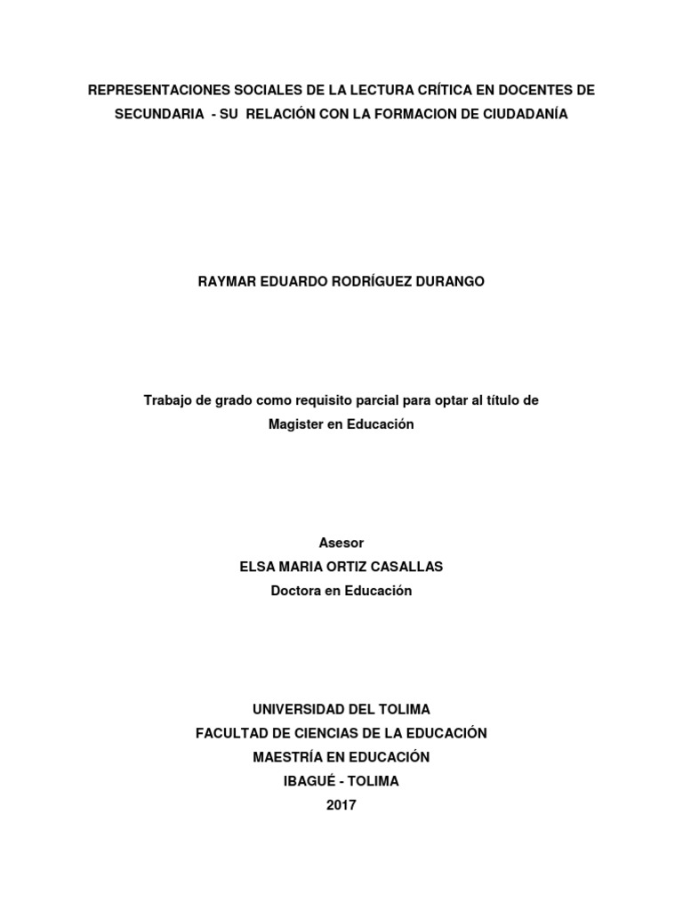 Aprobado Raymar Eduardo Rodríguez Durango | PDF | Comprensión lectora ...