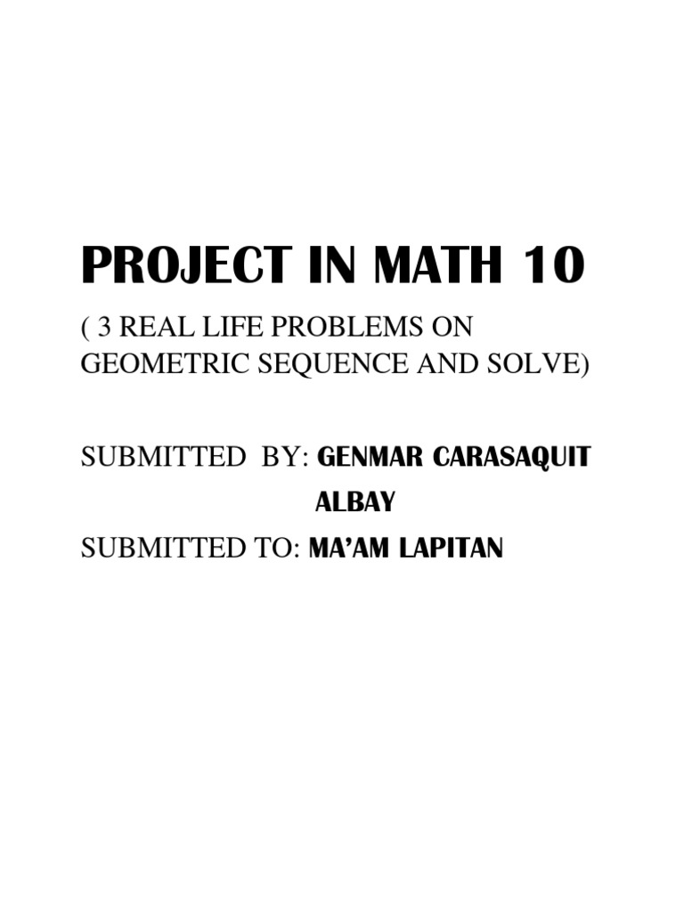 Real-Life Geometric Sequence Problems | PDF