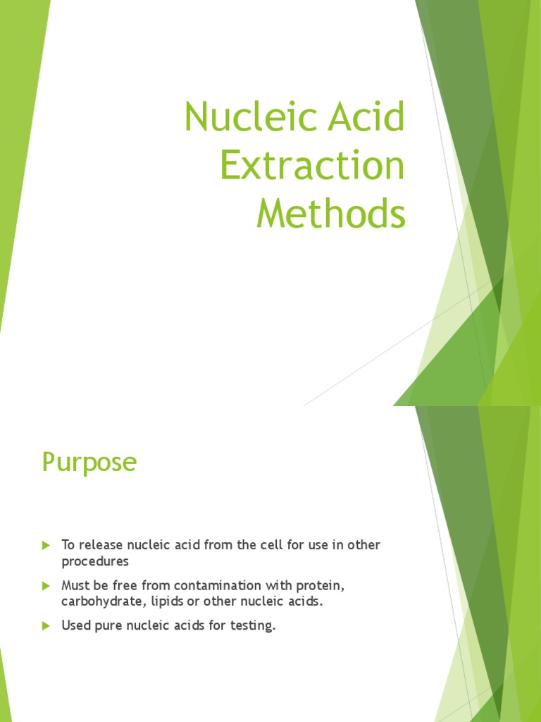 Nucleic Acid Extraction Methods | PDF | Laboratory Techniques | Life ...