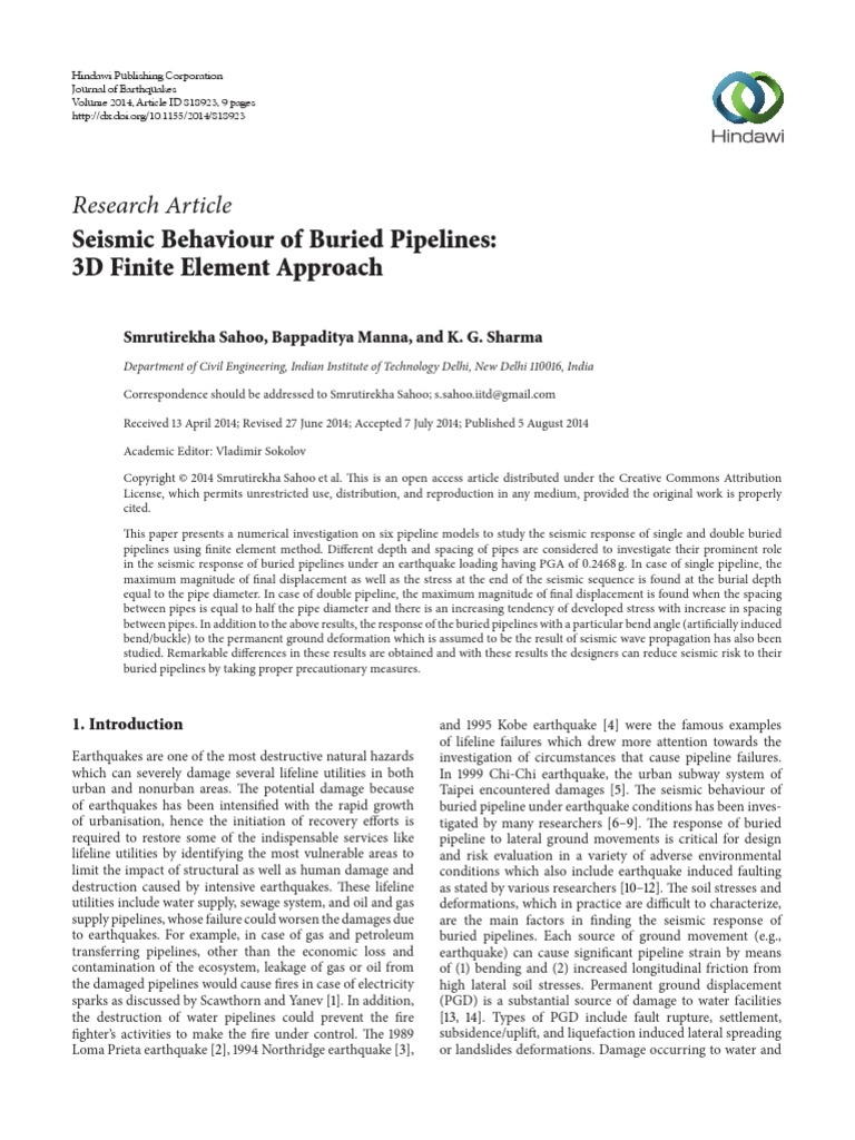 Seismic Pipeline | PDF | Earthquakes | Young's Modulus