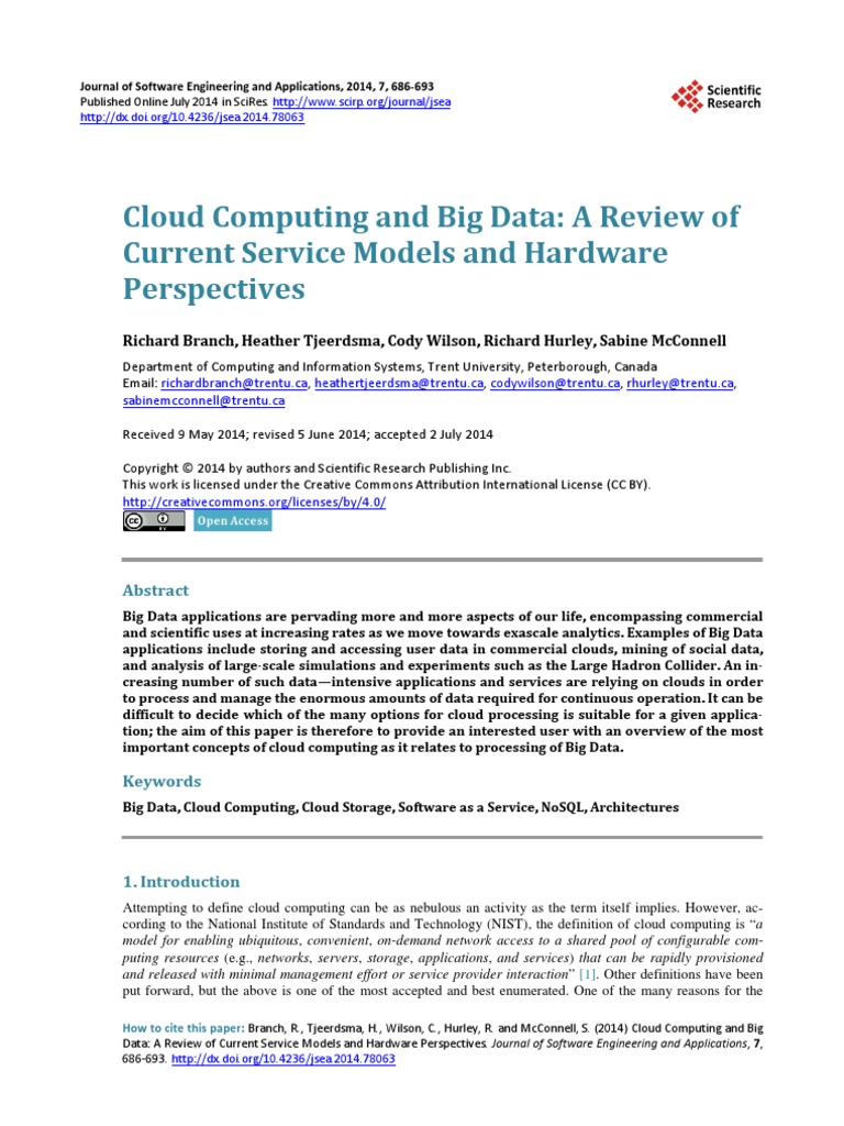 Cloud-Big Data Paper | PDF | No Sql | Cloud Computing
