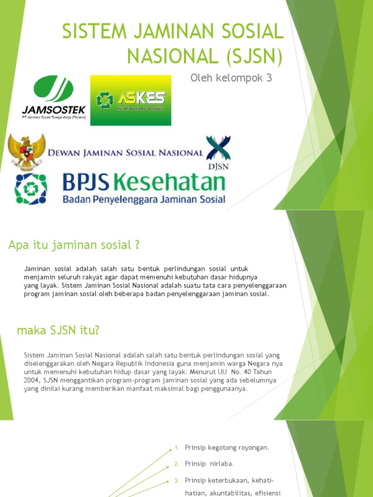 Sistem Jaminan Sosial Nasional (SJSN) - 1 | PDF | Ilmu Sosial