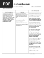Job Hazard Analysis Welding Operations: Attachment 4 | PDF | Welding ...