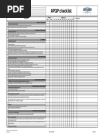 APQP Status and Checklist Guide | PDF | Verification And Validation | Engineering