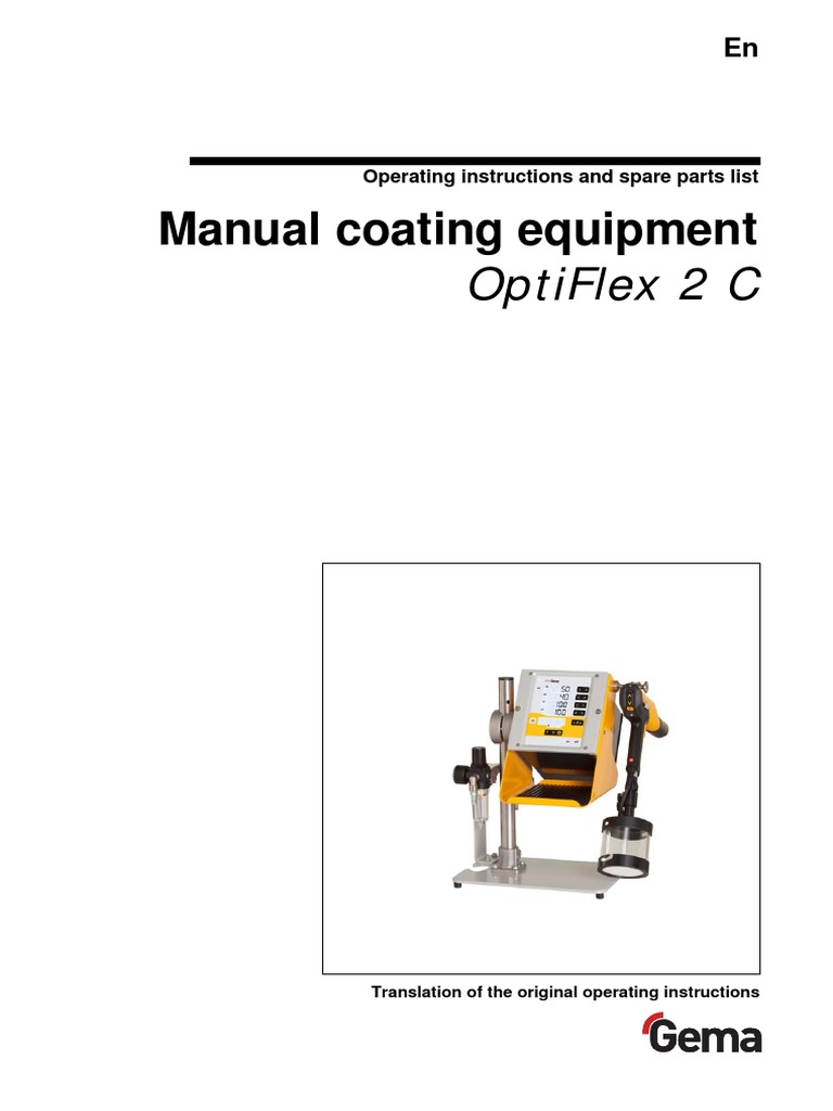 Manual Coating Equipment: Optiflex 2 C | PDF | Occupational Safety And ...