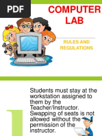 ICT Computer Laboratory Rules AND Regulations | PDF | Educational ...