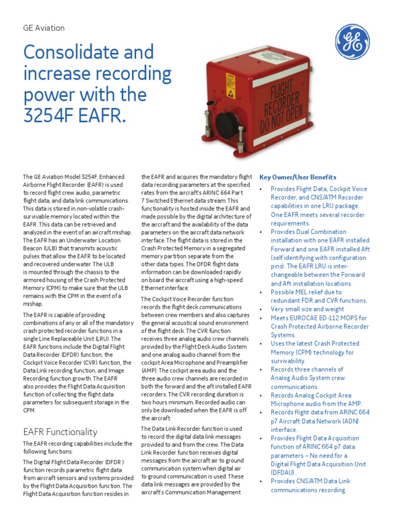 Consolidate and Increase Recording Power With The 3254F EAFR | PDF ...