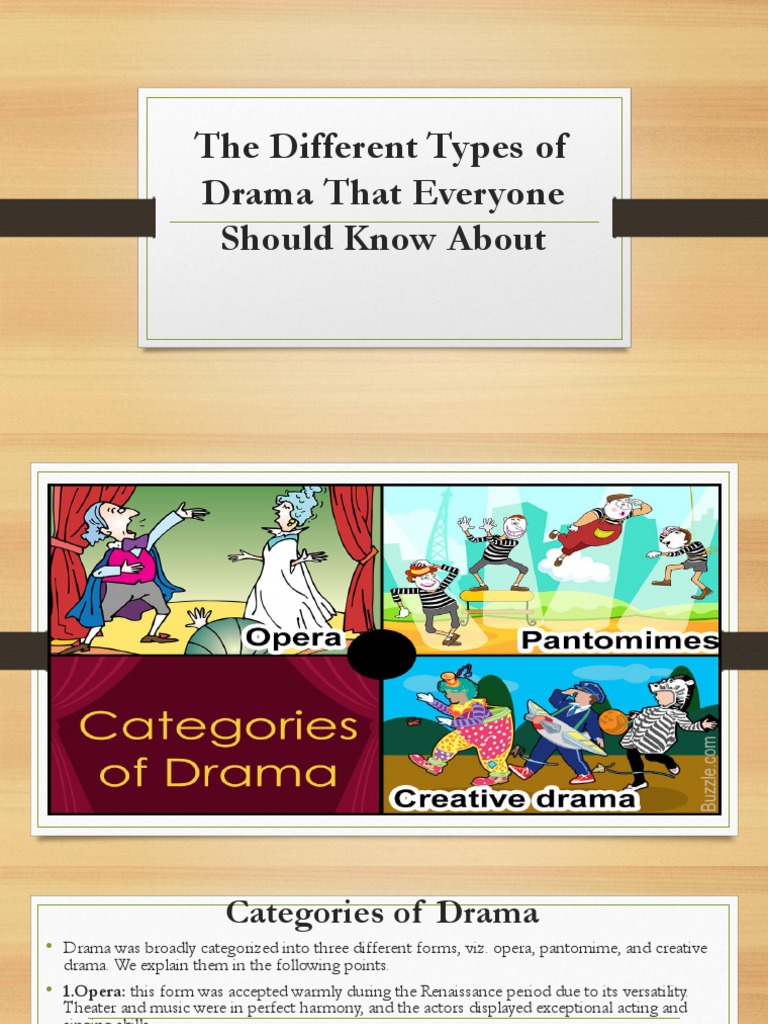 The Different Types of Drama That Everyone Should | PDF | Tragedy | Actor