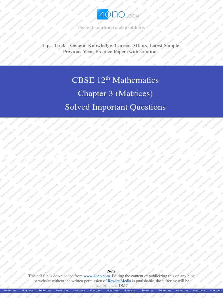 Matrices Worksheet | PDF | Matrix Theory | Matrix (Mathematics)