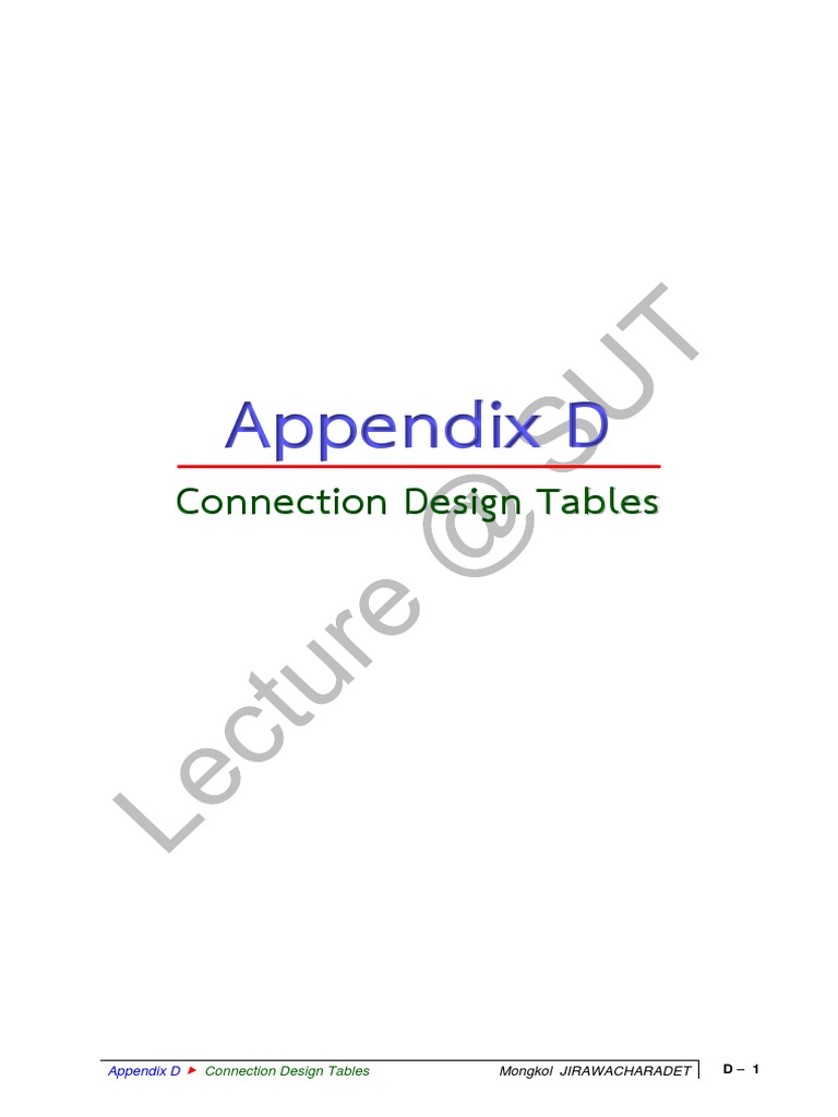 Connection Design Table | PDF | Screw | Building Materials