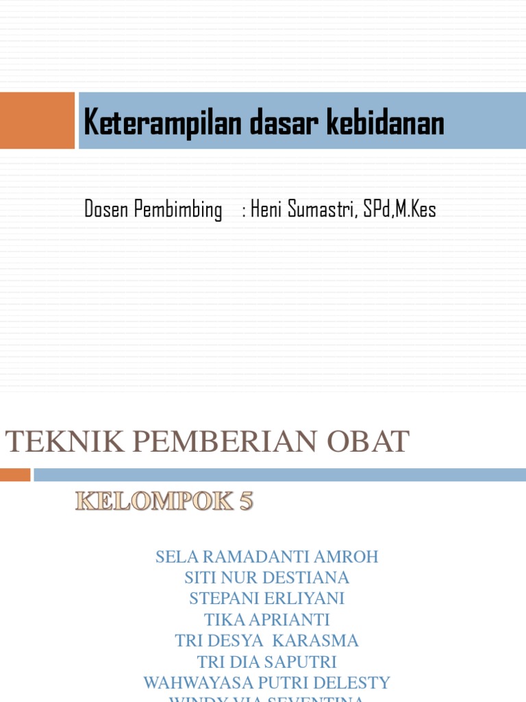 Teknik Pemberian Obat | PDF