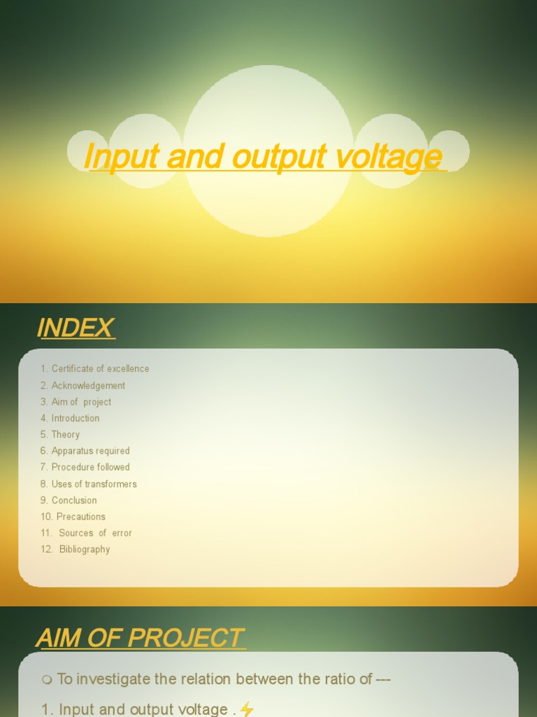 Transformer Project Class 12 | PDF | Transformer | Inductor