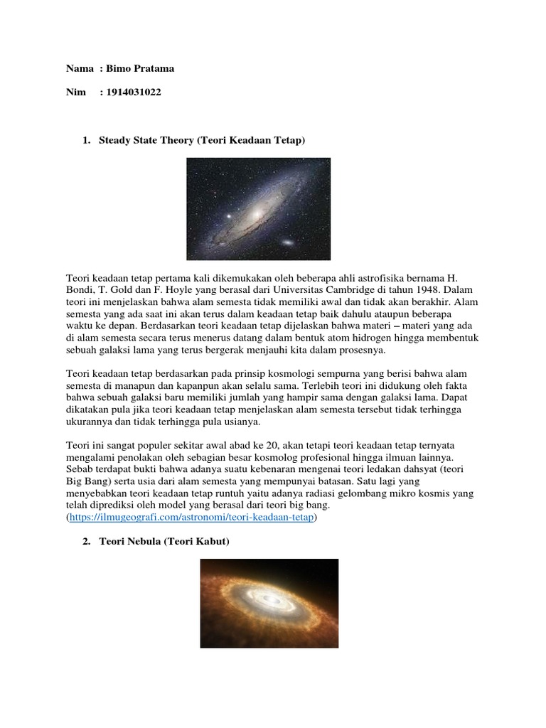 Teori Terbentuknya Alam Semesta | PDF