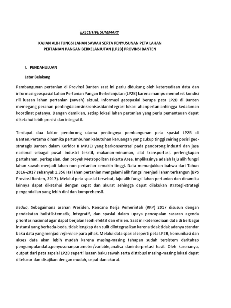 Executive Summary Lp2b | PDF