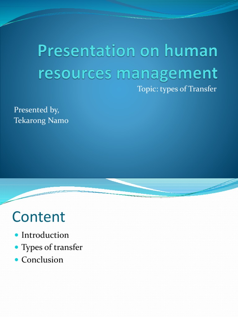 Presentation On Human Resources Management | PDF