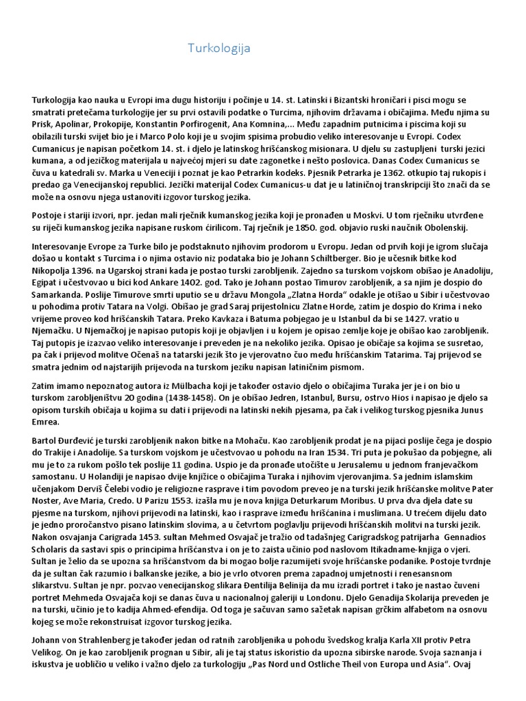 Turkologija | PDF