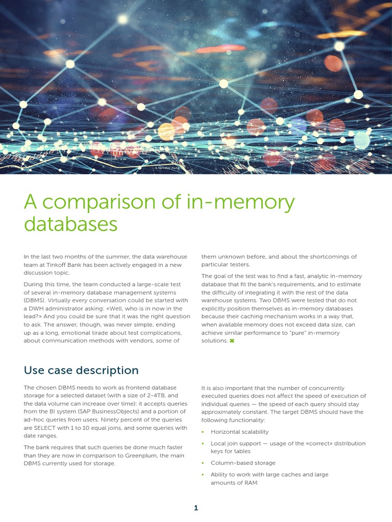 A Comparison of in Memory Databases | PDF | Databases | Database Index