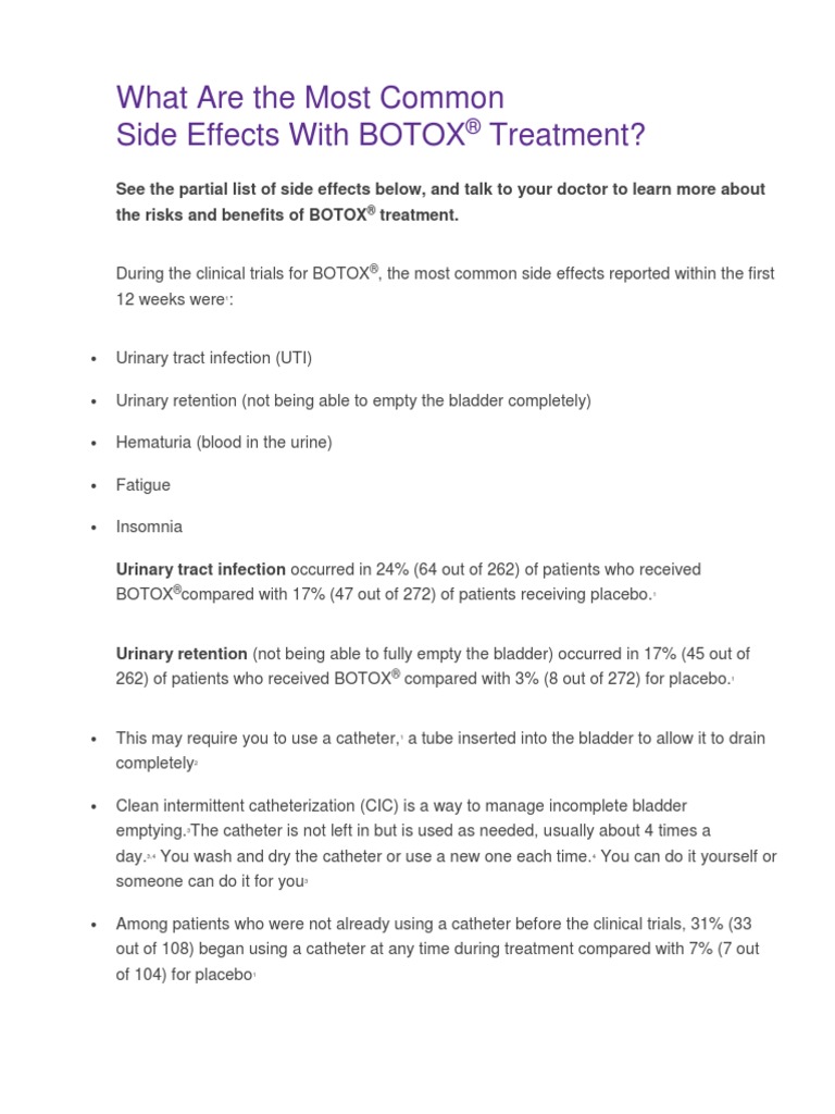 What Are The Most Common Side Effects With BOTOX Treatment? | PDF ...