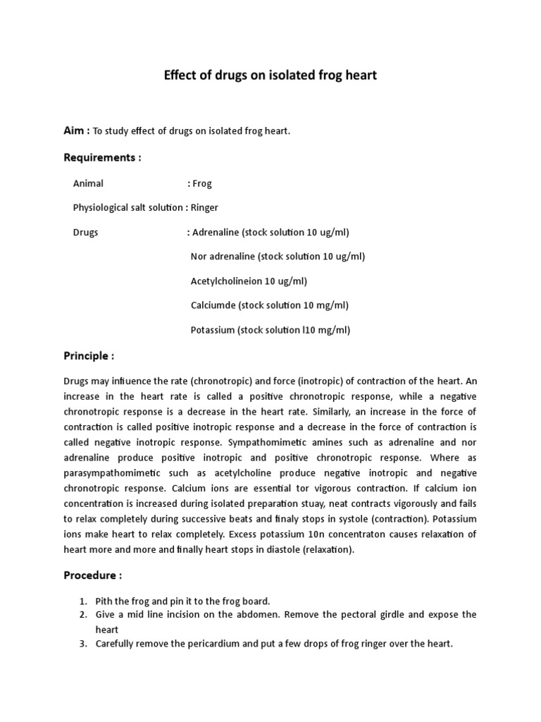 Isolated Frog Heart | PDF | Vein | Heart