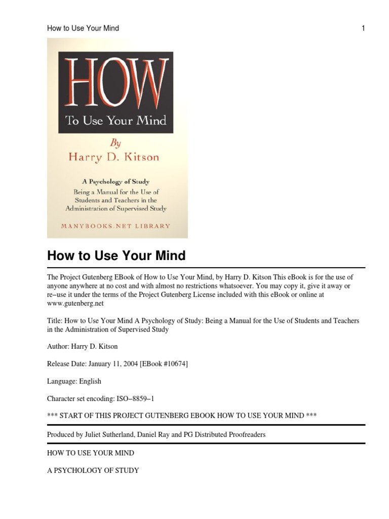 How To Use Your Mind PDF | PDF | Nervous System | Motor Neuron