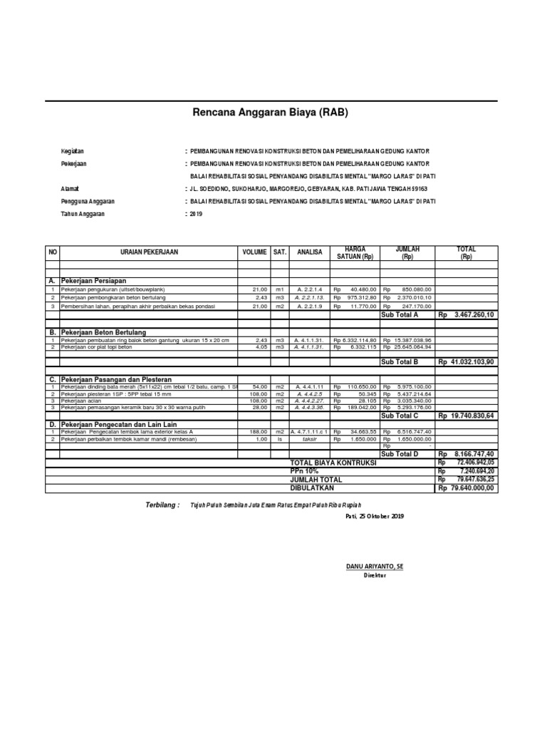 Rab Perbaikan Beton | PDF