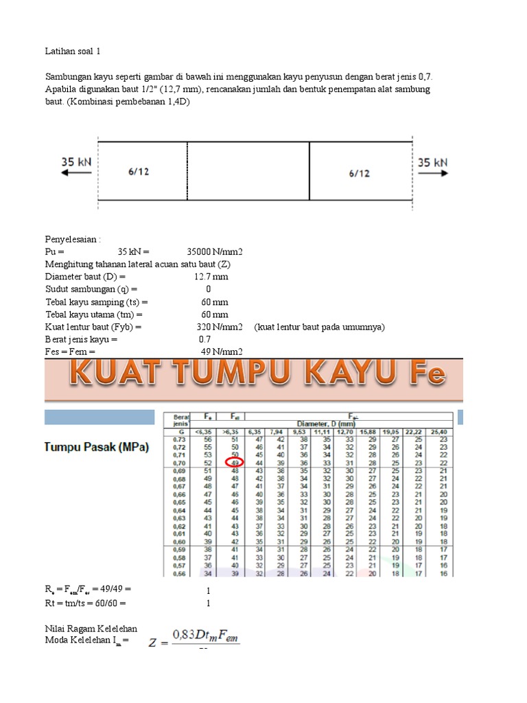 Contoh Soal Sambungan Baut | PDF