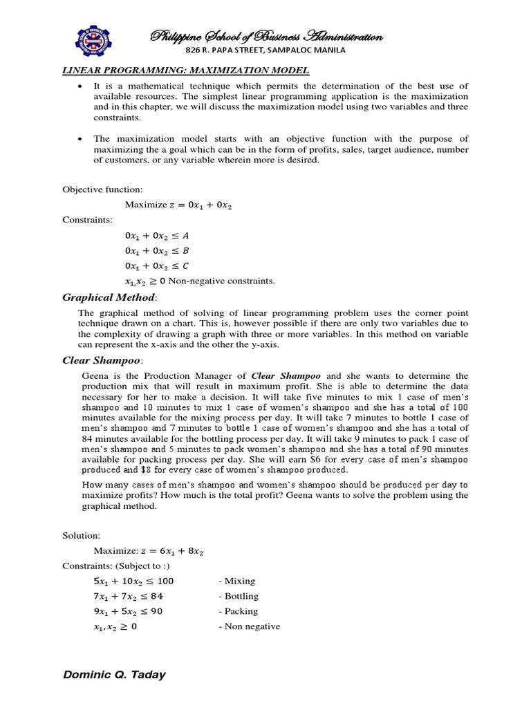 Mansci | PDF | Loss Function | Linear Programming Mansci | PDF | Loss Function | Linear Programming