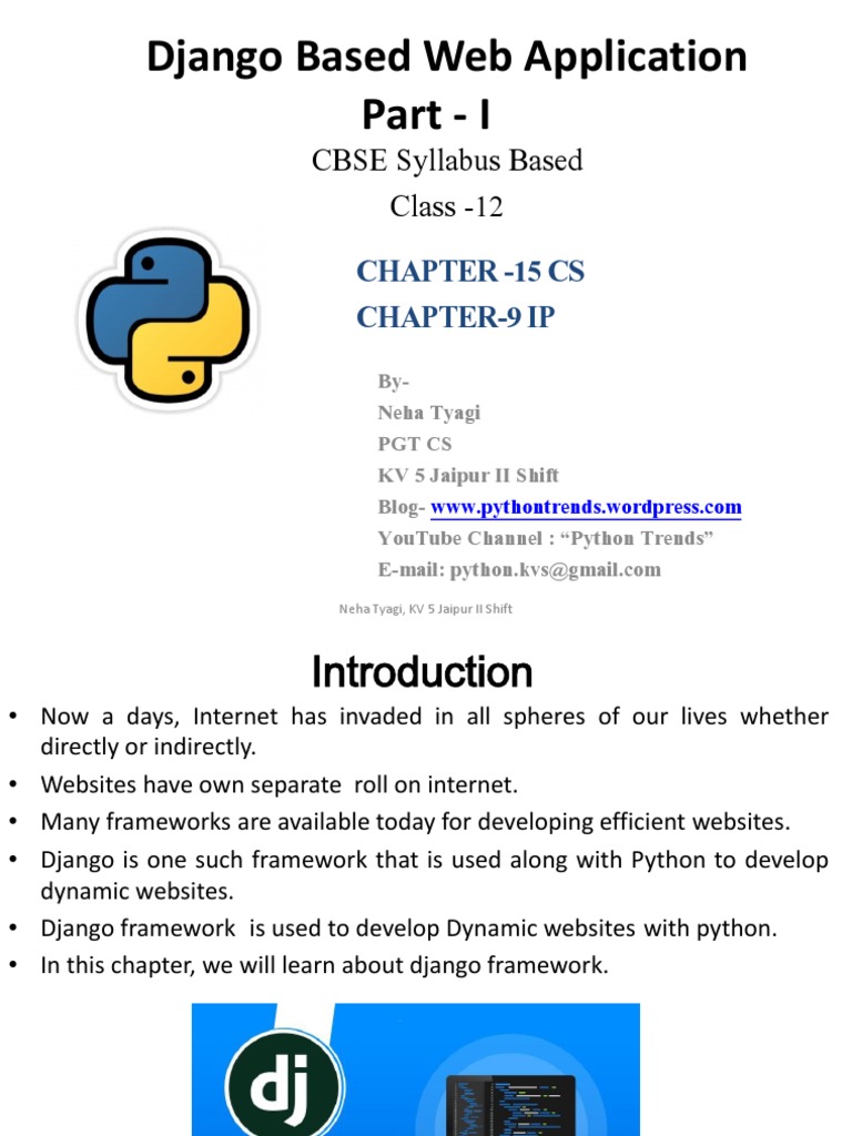 Chapter 15 Django Based Web Application Part I Pdf Web Page Web Server