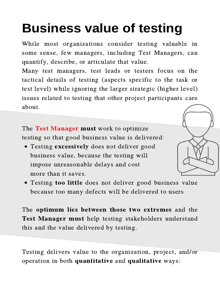 Business Value of Testing | PDF | Software Testing | Business