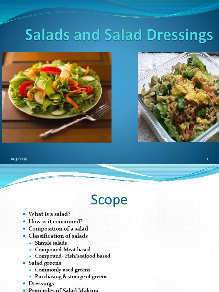 Salad Slides Used in Cookery | PDF | Salad | Food And Drink Preparation