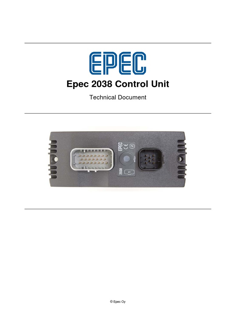 Epec 2038 Control Unit: Technical Document | PDF | Hertz | Electronics