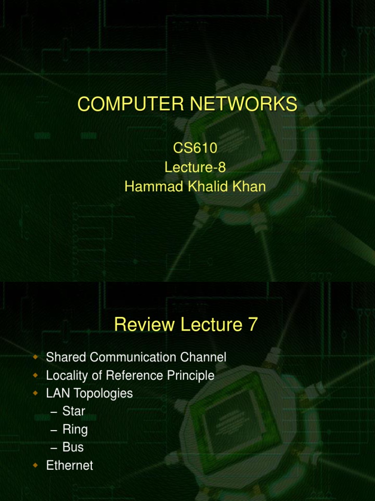 Computer Network - CS610 Power Point Slides Lecture 08 | PDF | Network ...