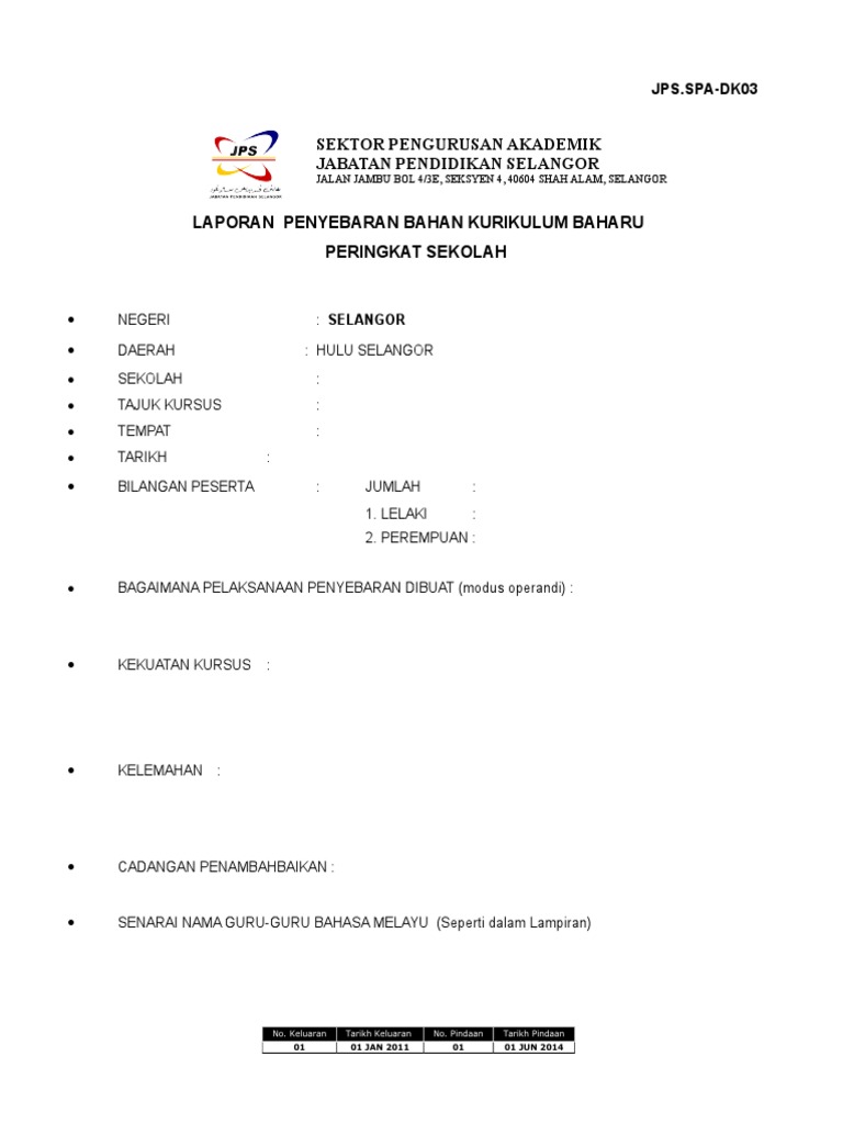 Contoh Format LAPORAN LADAP | PDF