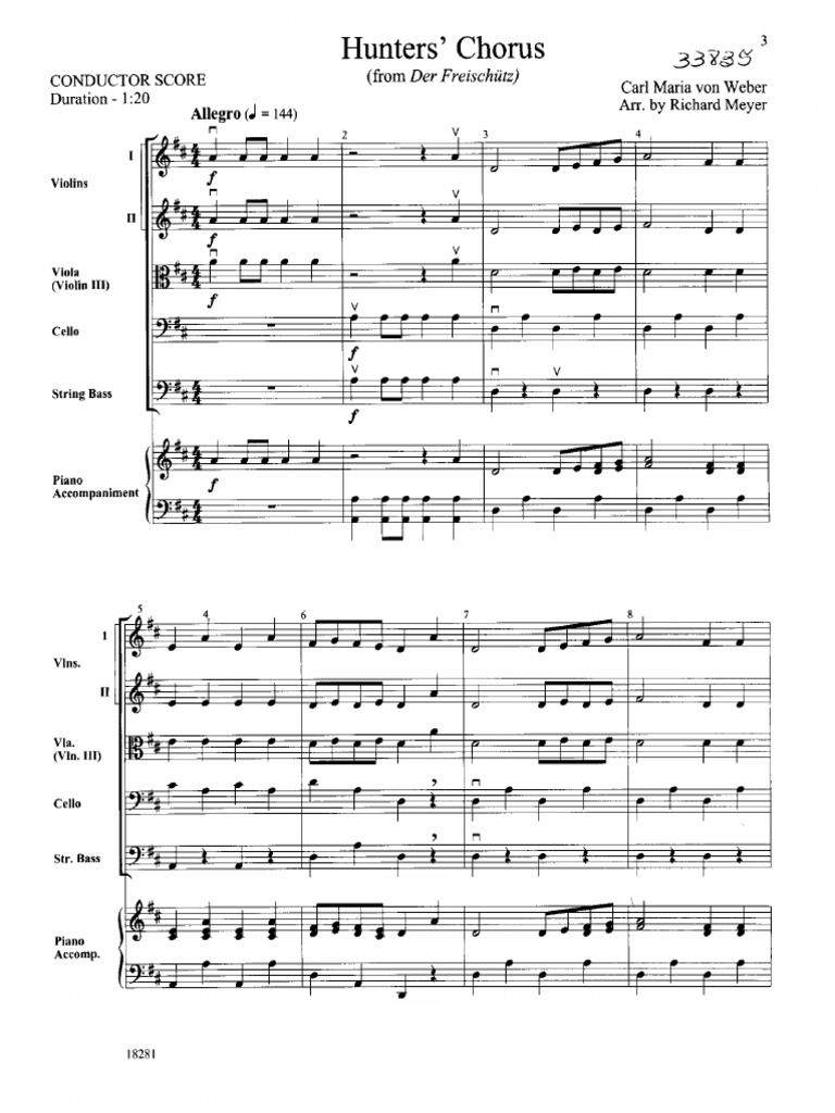 Hunters Chorus Score | PDF