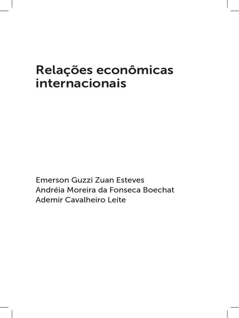 Relações Econômicas Internacionais | PDF | Comércio internacional ...