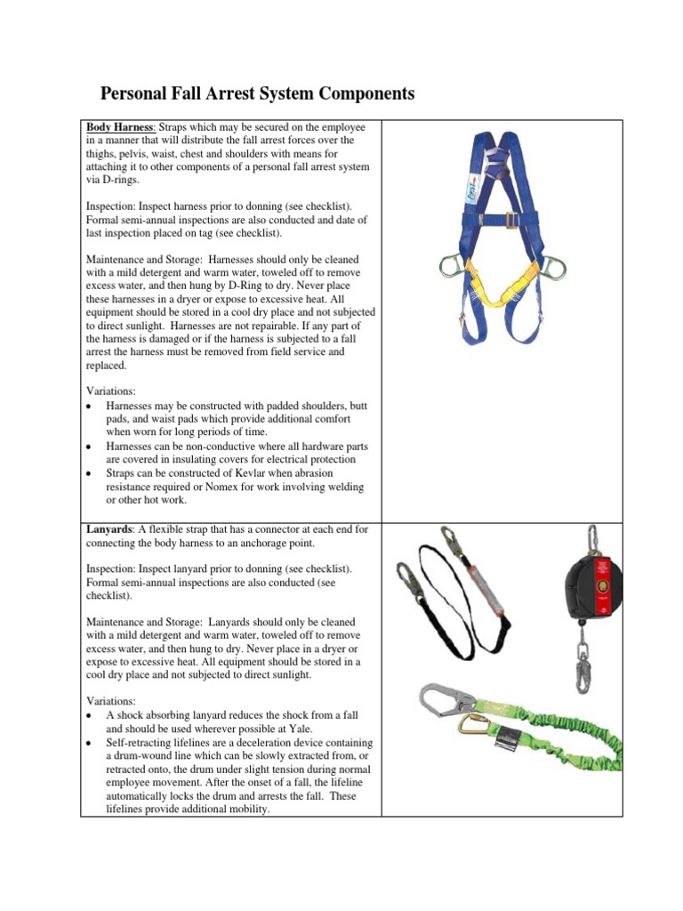 Fall Arrest Components | PDF | Anchor | Equipment