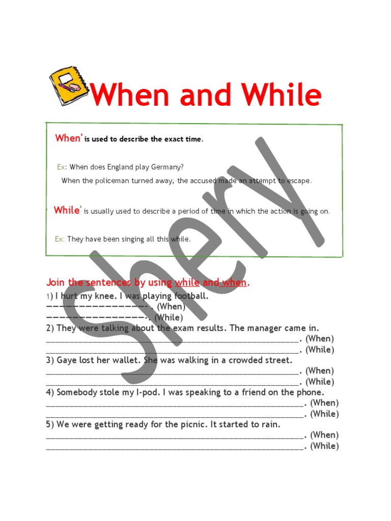 3ro - When and While Clause | PDF