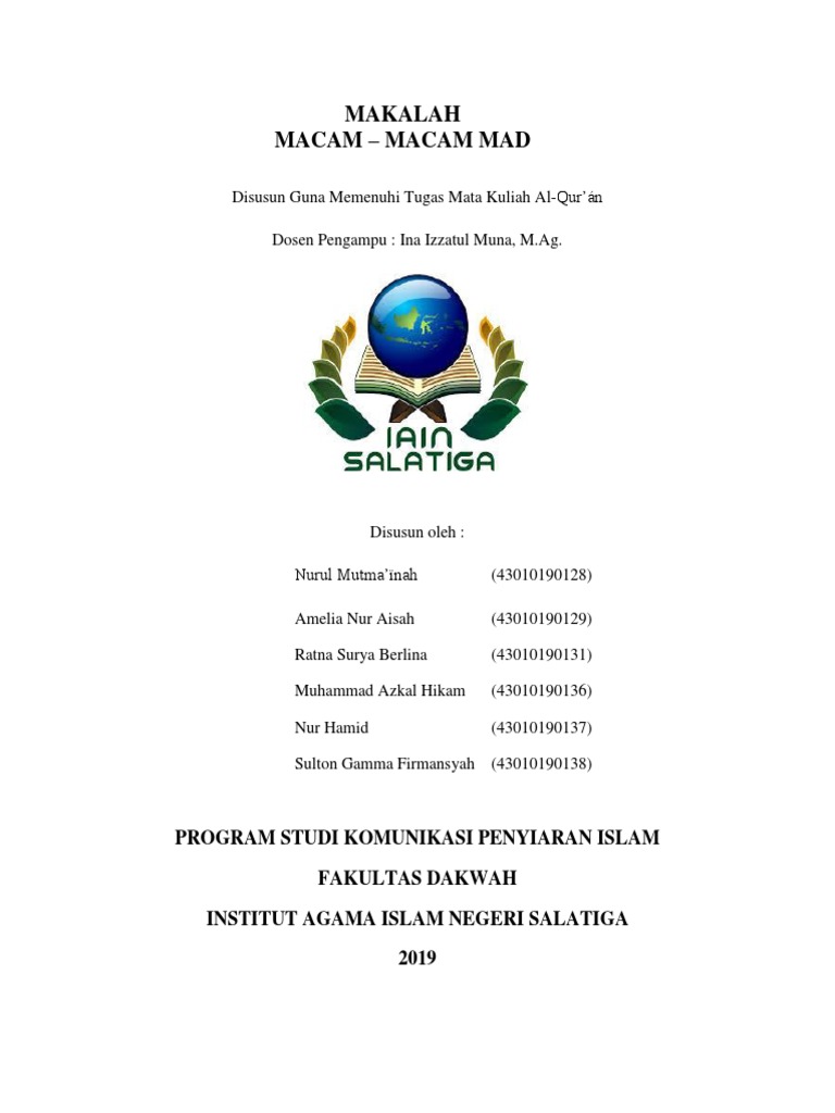 Makalah Al-Qurán - Macam - Macam Mad | PDF