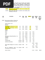 Rate Analysis Block Work 100 MM | PDF | Mortar (Masonry) | Brick