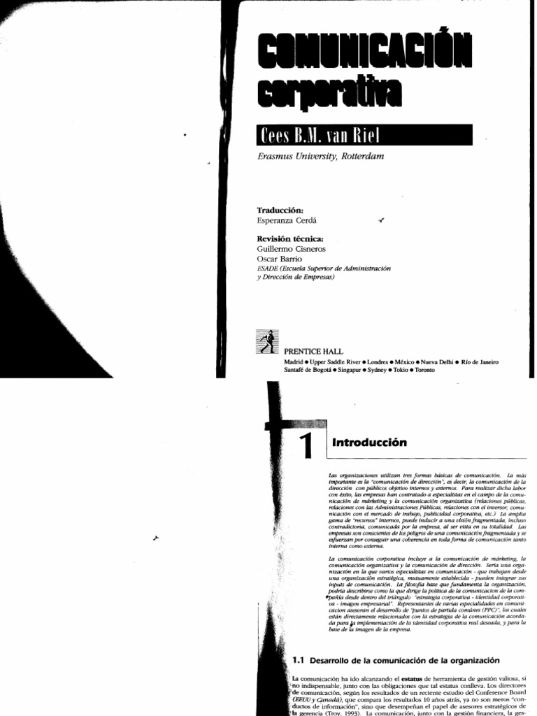 Comunicación Corporativa Cees Van Riel PDF | PDF