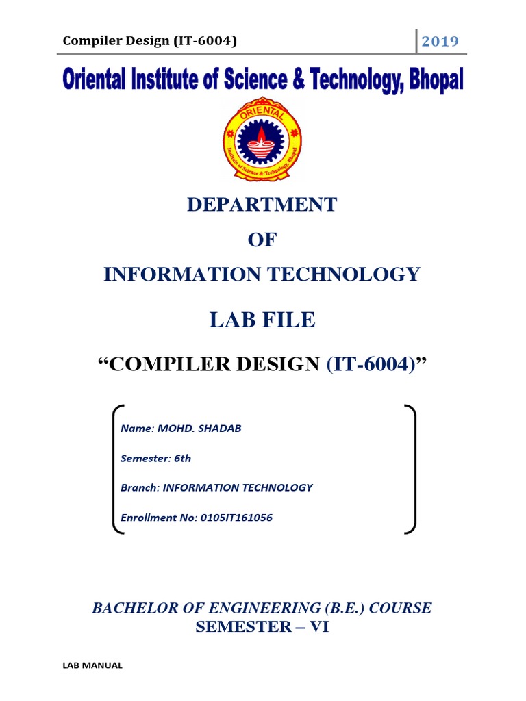 Lab | PDF | Parsing | C (Programming Language)