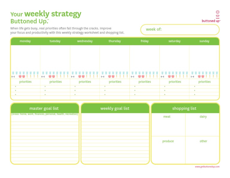 Weekly Strategy Tool PDF | PDF