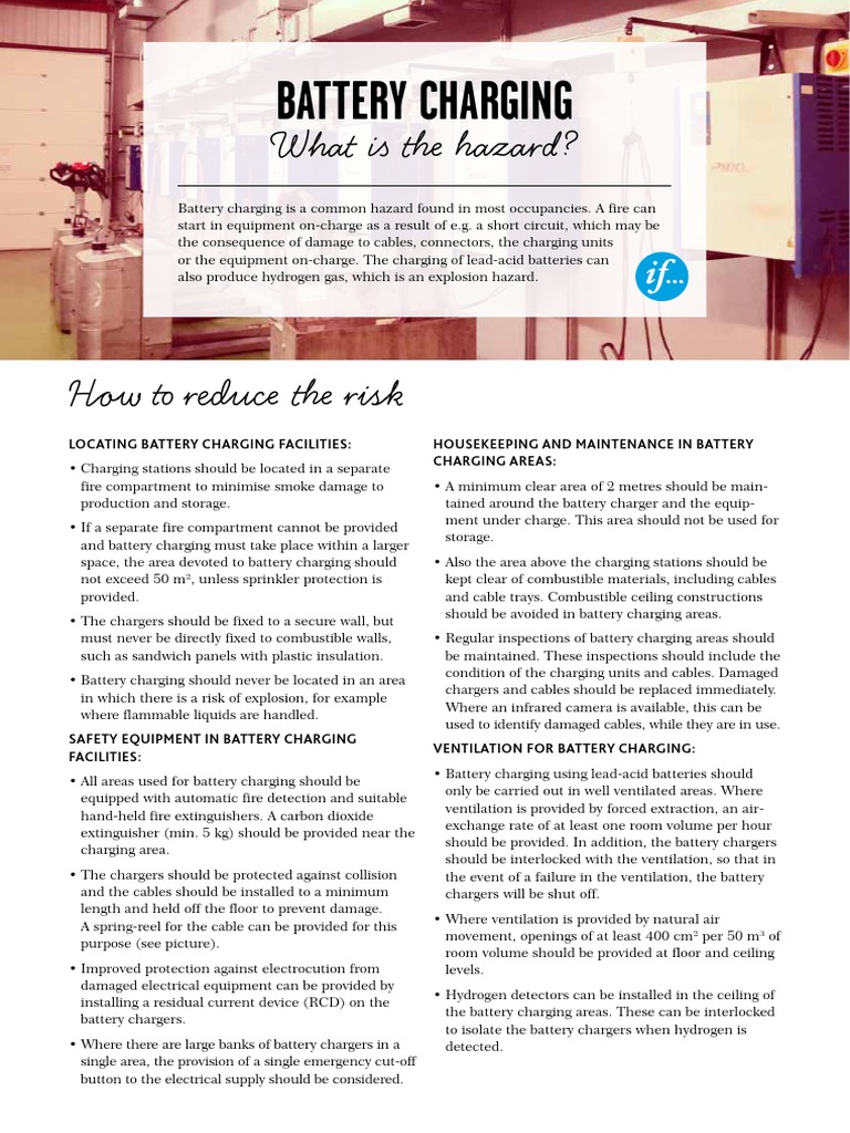 Battery Charging Safety Guide | PDF | Battery Charger | Ventilation ...